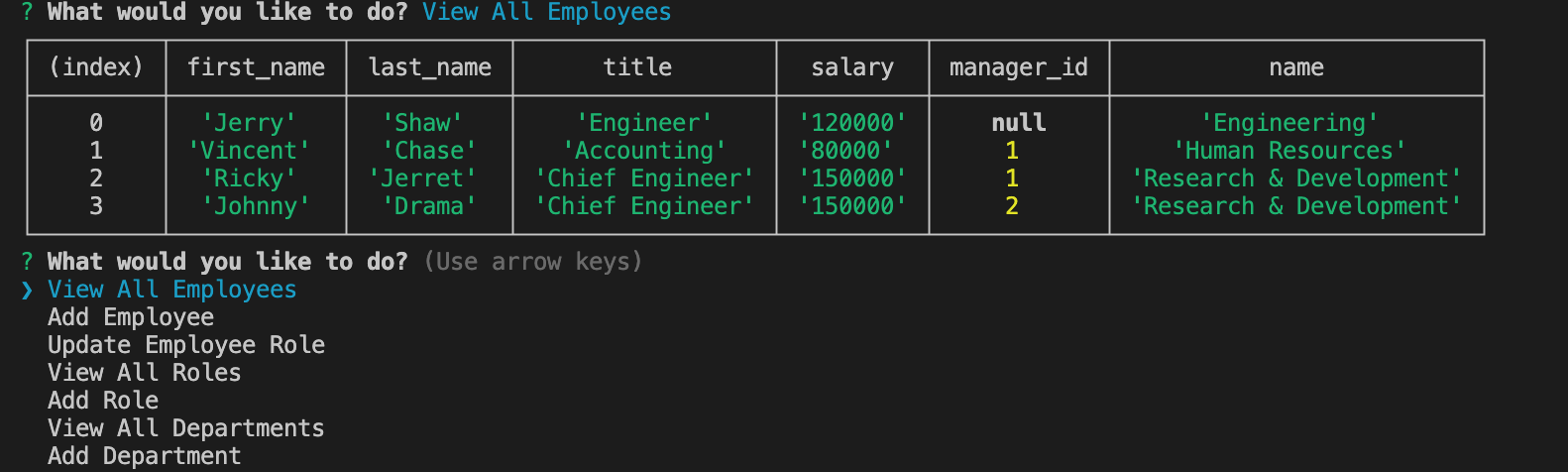 GitHub - Chr1sti4n0/SQL-Employee-Tracker