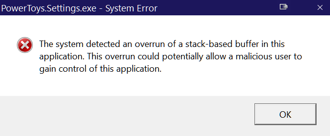 error message from Windows during program update · Issue #18069 ...