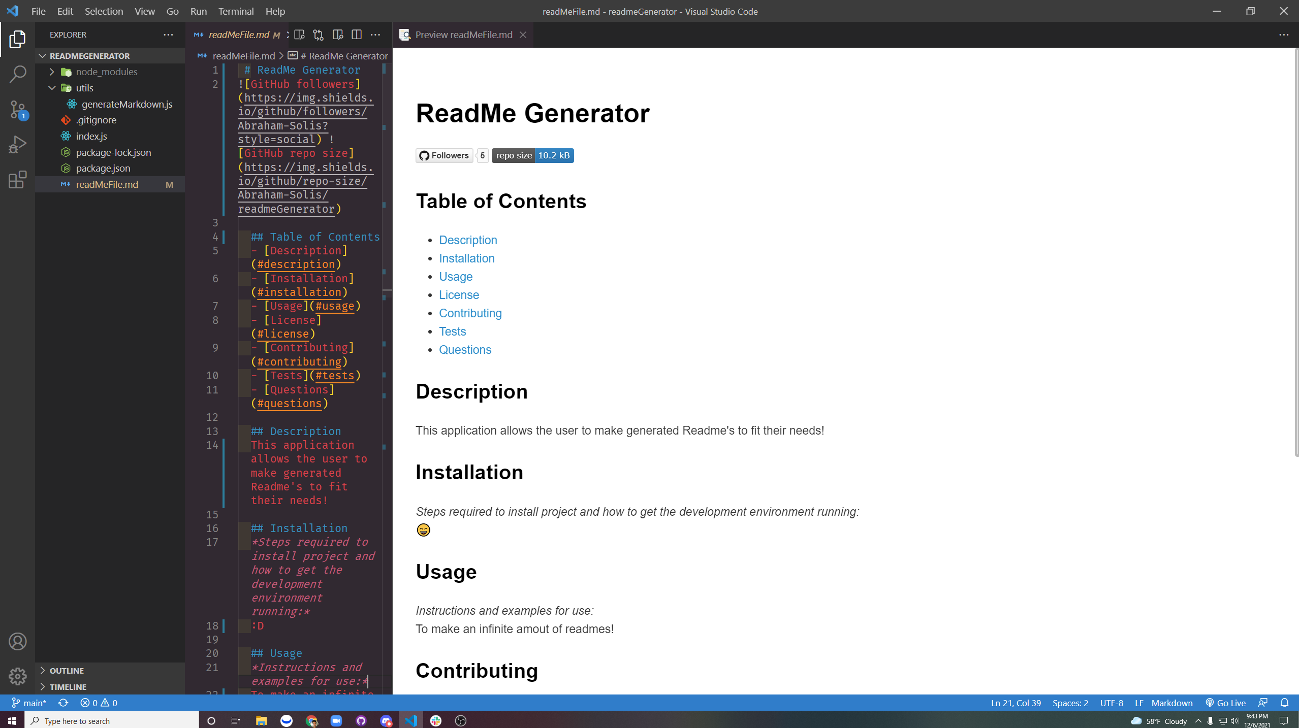 GitHub - Abraham-Solis/readmeGenerator