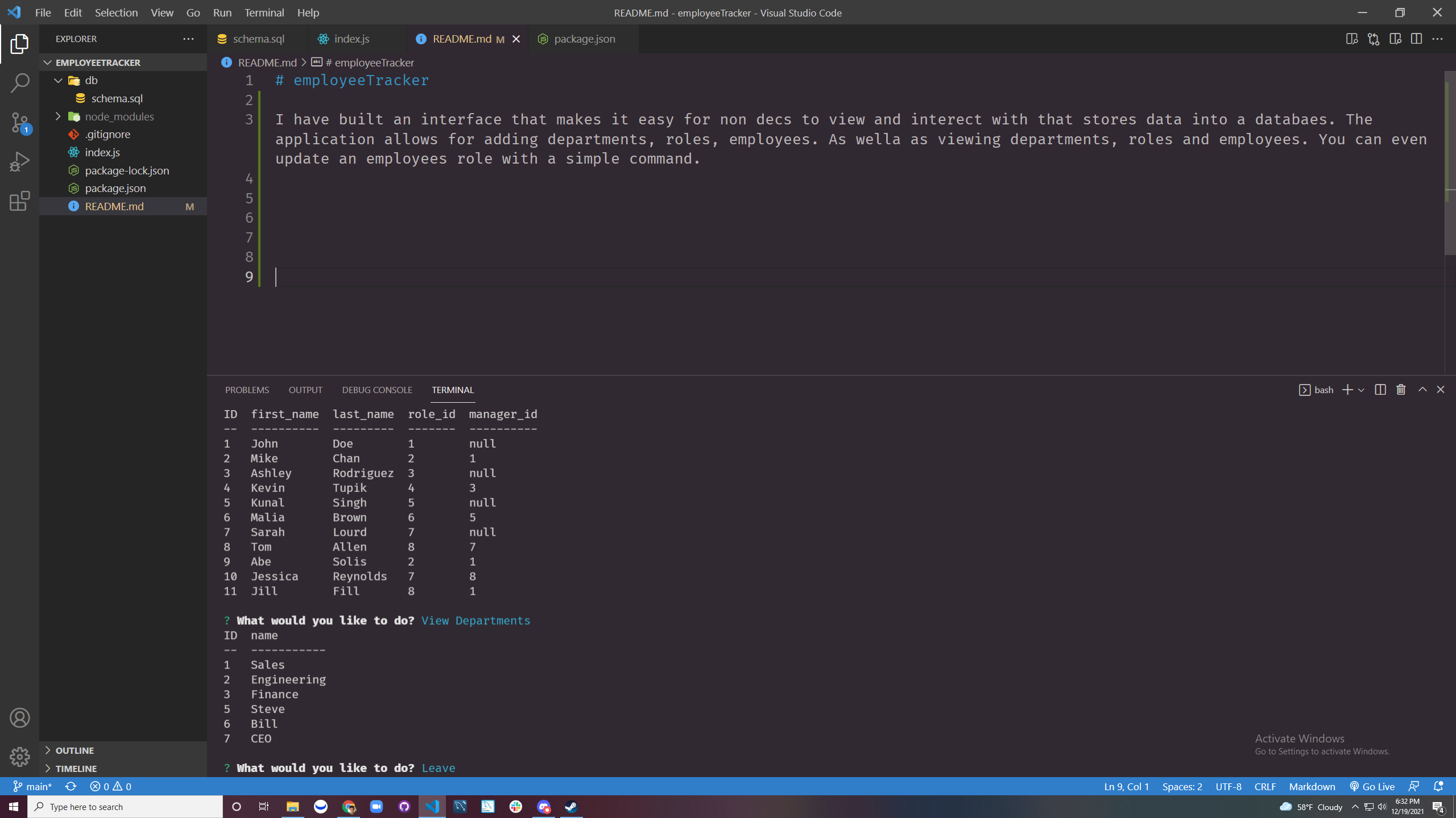 GitHub - Abraham-Solis/employeeTracker