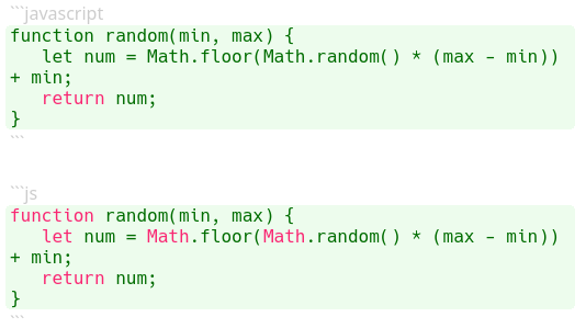 Javascript in code blocks treated as Java · Issue #2468 · pbek ...