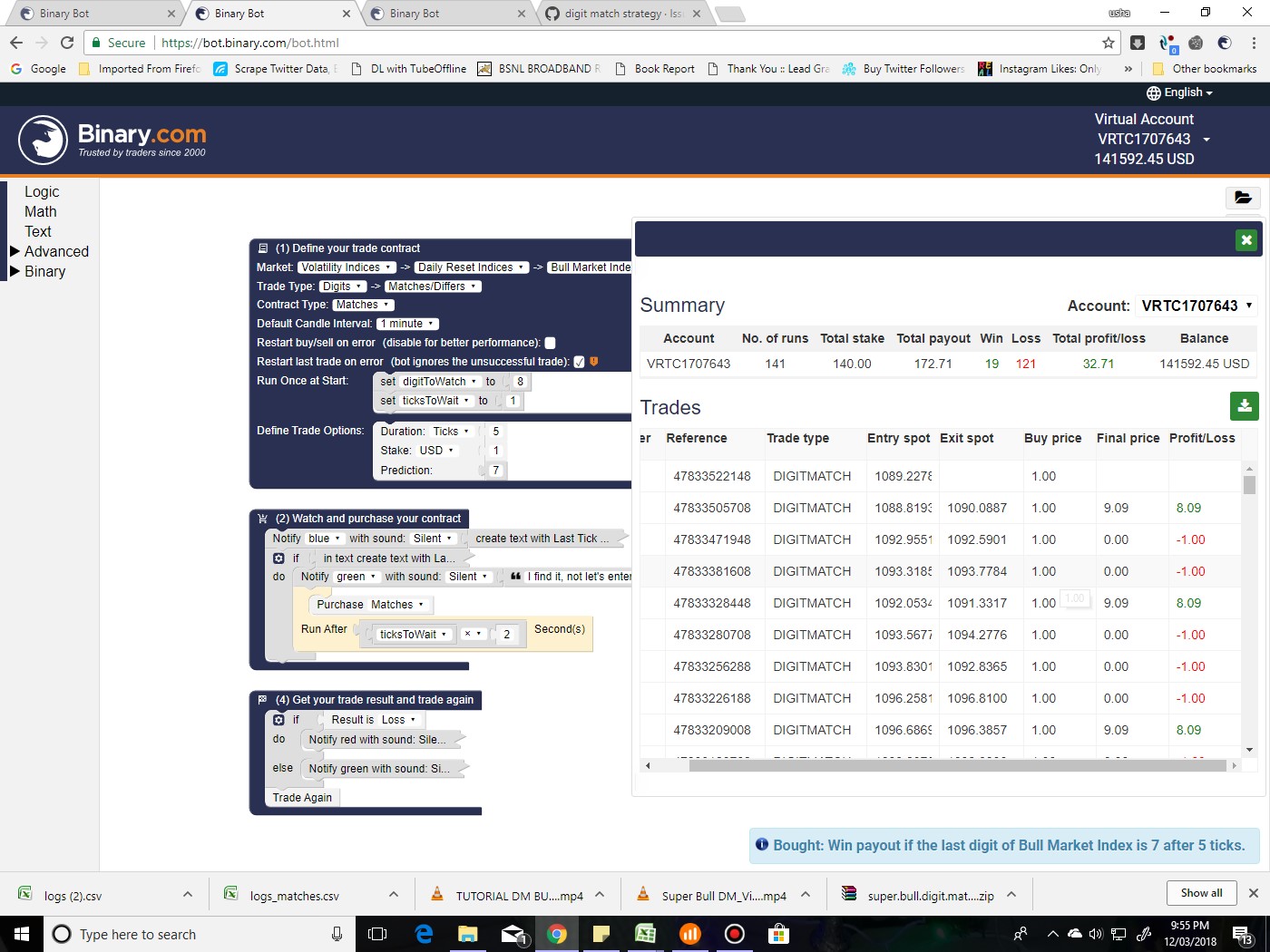 Digit Match Strategy · Issue 588 · Binary Com Binary Bot · Github