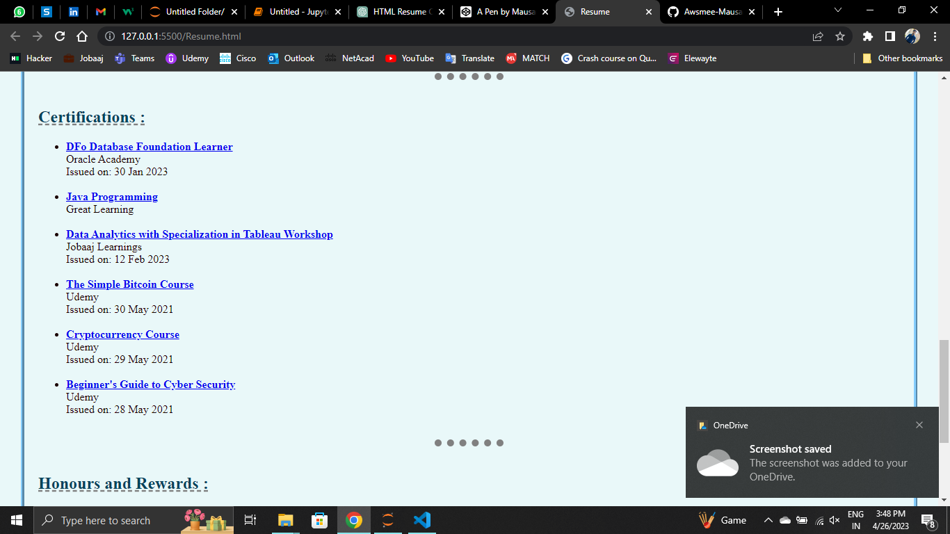 GitHub - Awsmee-Mausam/MyFirstResume: This is my First Resume by using HTML & CSS.