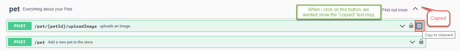 Copy Button Is Not Indicating The Text Was Copied Or Not · Issue 8958 · Swagger Apiswagger Ui