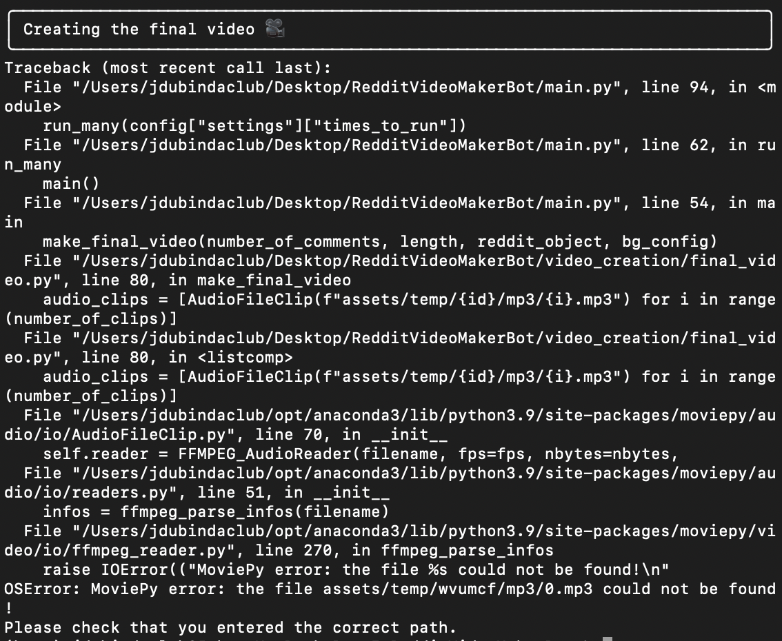 [Bug]: IOE/OSE errors when running main.py script · Issue #1256 ...