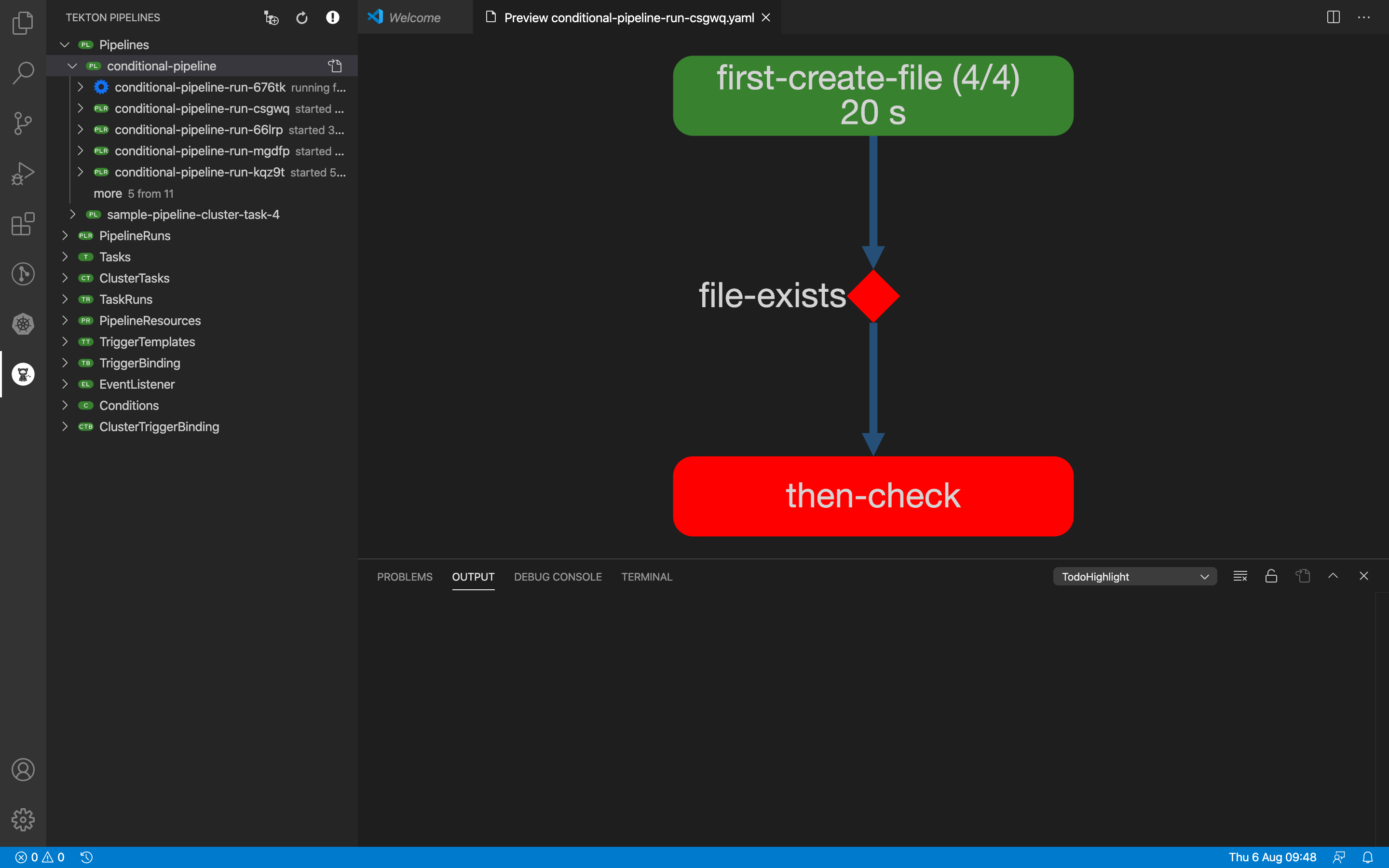 New Start wizard open diagram for previous PipelineRun · Issue #380 · redhat-developer/vscode ...