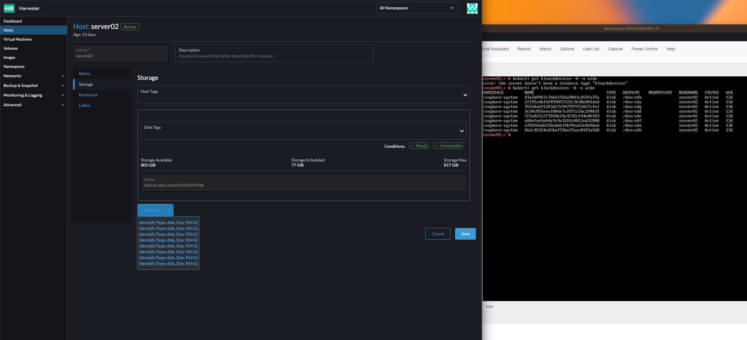 [BUG]Unable to add new disks to host / duplicate hosts listed in add disk · Issue #3412 ...