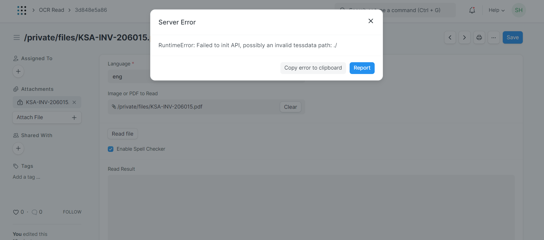 Runtimeerror Failed To Init Api Possibly An Invalid Tessdata Path · Issue 65 · Monogramm 