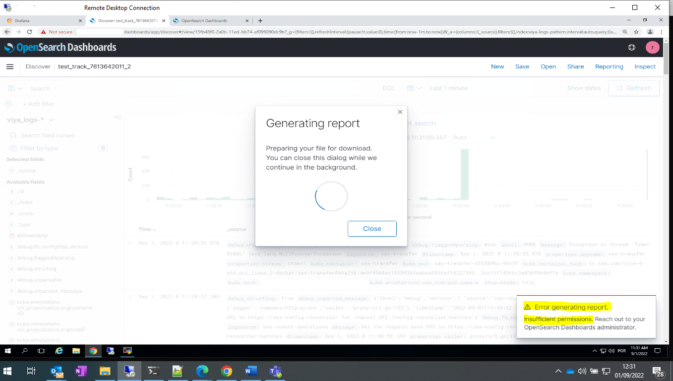 logging/bin/onboard.sh script won't create user for specific namespace ...