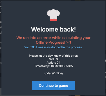 Error calculating offline progress · Issue #1154 · MelvorIdle/melvoridle.github.io · GitHub