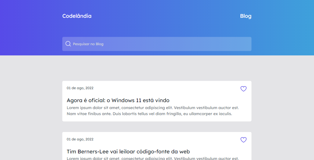 GitHub - gustavros/blog-desafio01: 📰Blog foi com desenvolvido com ReactJS, TailwindCSS e Date-FNS.