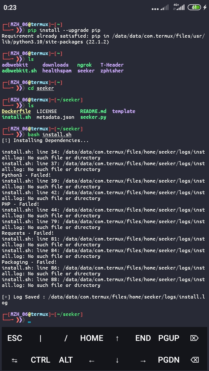 Install Issue · Issue #224 · thewhiteh4t/seeker · GitHub