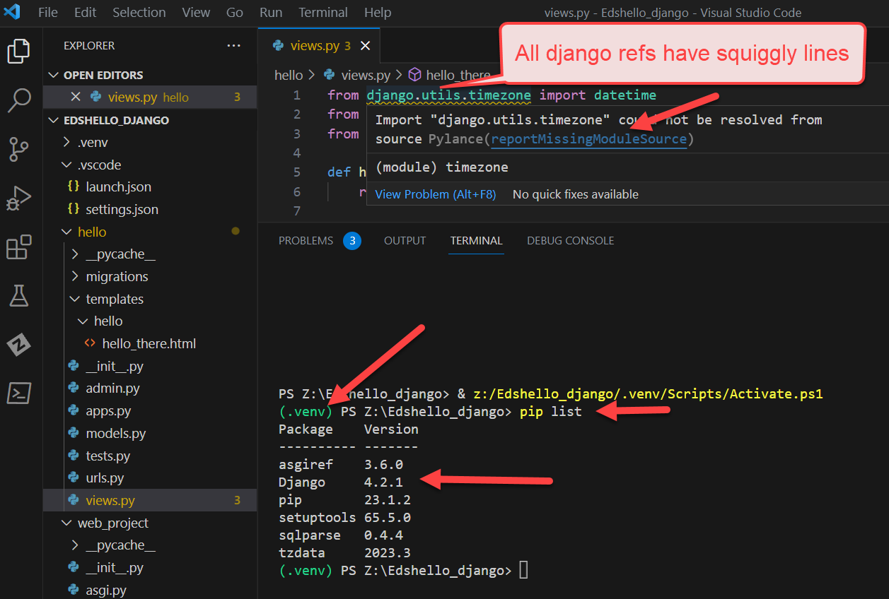 Can't get addressability to Django · microsoft pylance-release · Discussion #4415 · GitHub