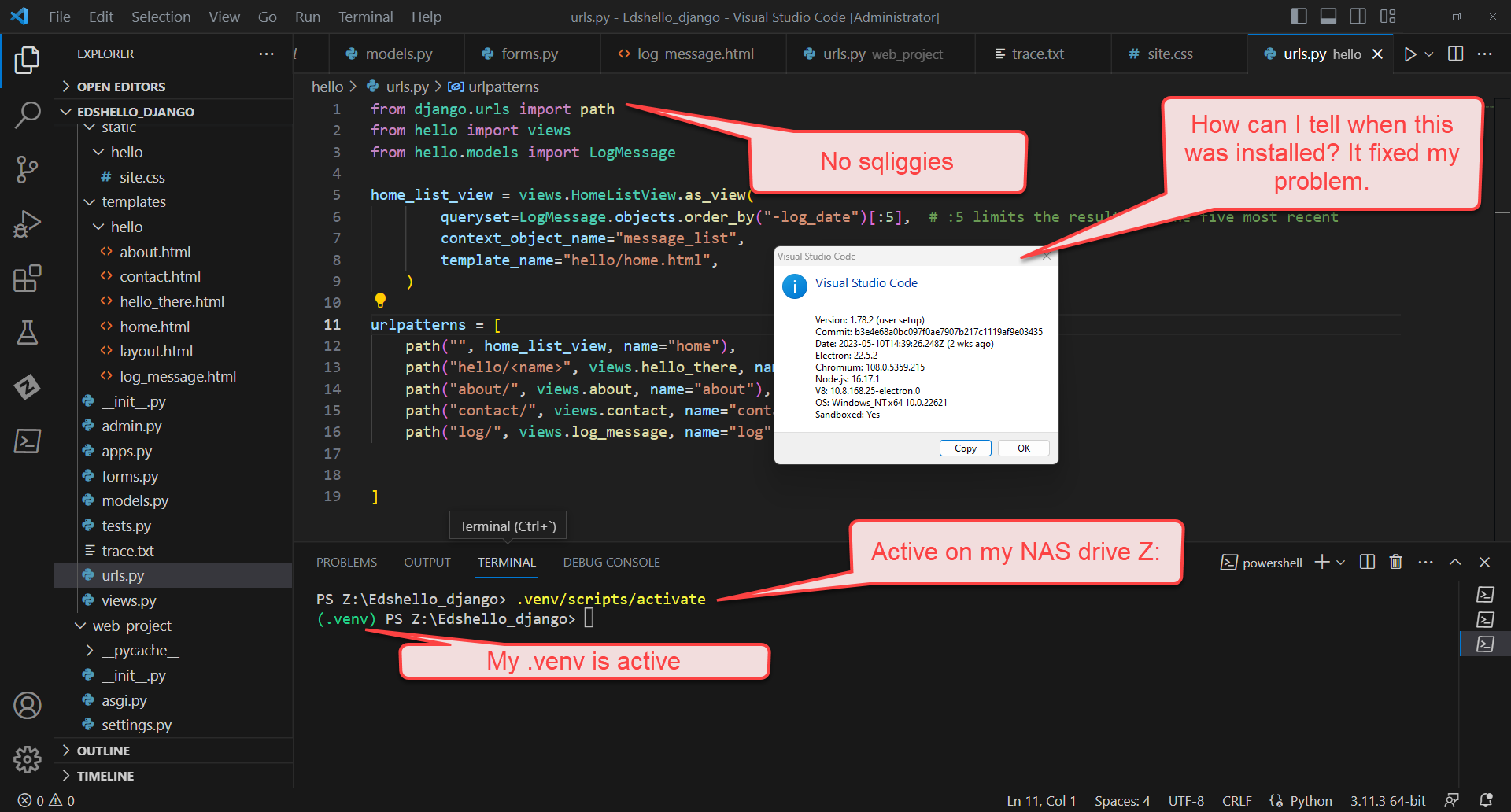 Can't get addressability to Django · microsoft pylance-release · Discussion #4415 · GitHub