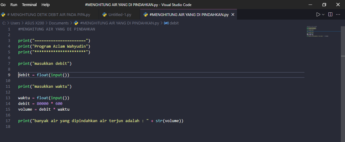 GitHub - Azlamwahyudin/Menghitung-liter-debit-waktu-air