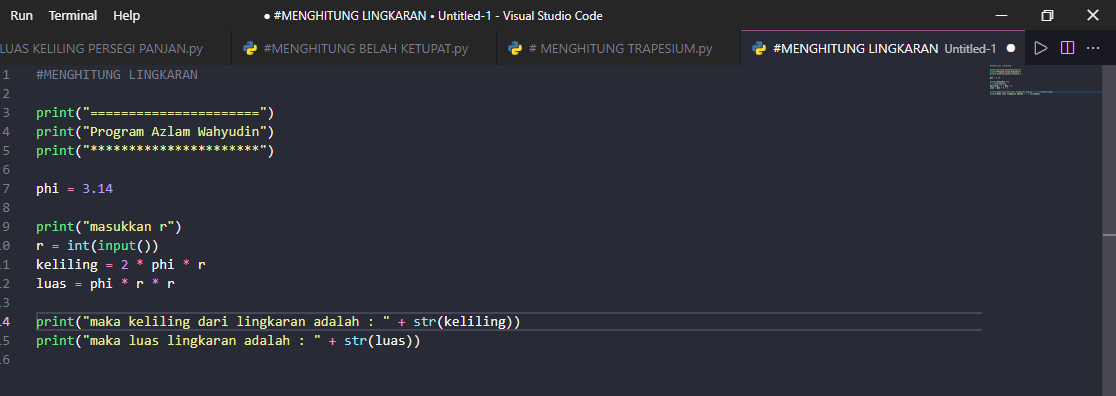 GitHub - Azlamwahyudin/MENGHITUNG-BANGUN-DATAR