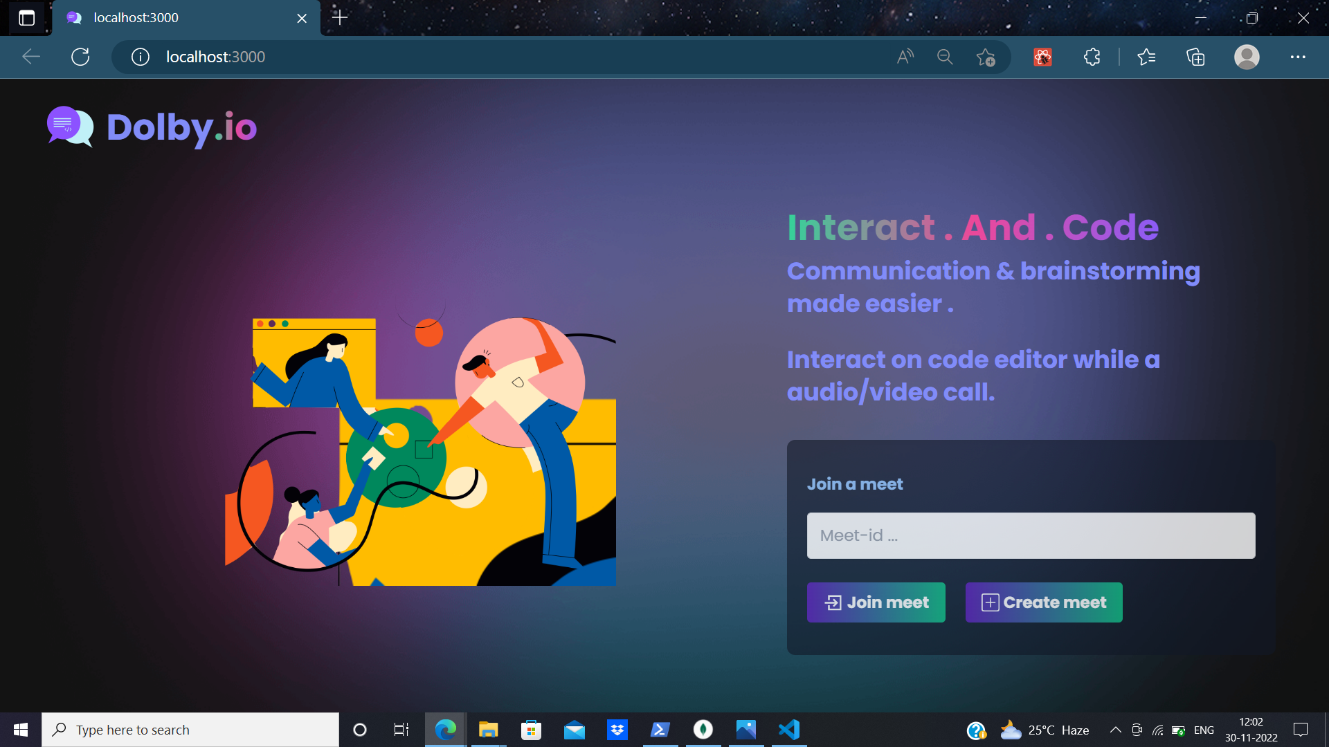 GitHub - Ridhiman27/Dolby.io: This platform allows the user for an audio and video call feature ...