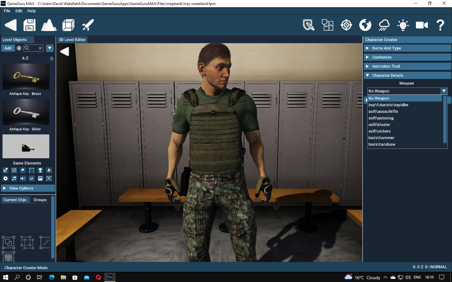 Weapons missing in Character creator · Issue #3743 · TheGameCreators/GameGuruRepo · GitHub