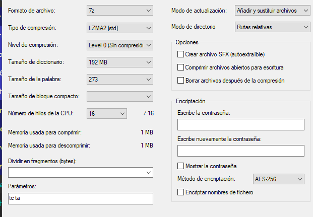 Even If I Set The Compression Level To Store In The Gui It Still Gets Compressed · Issue 190