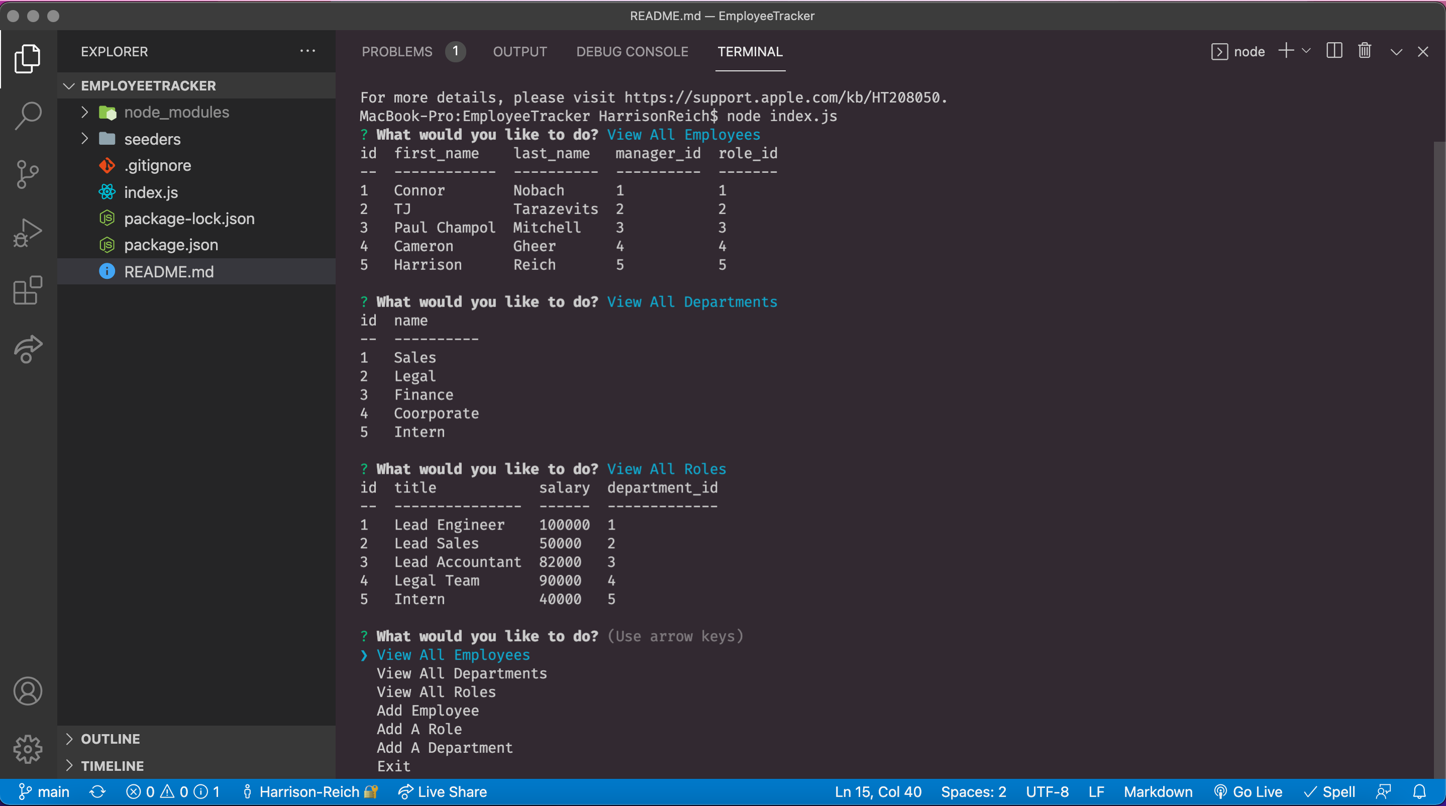 GitHub - Harrison-Reich/EmployeeTracker