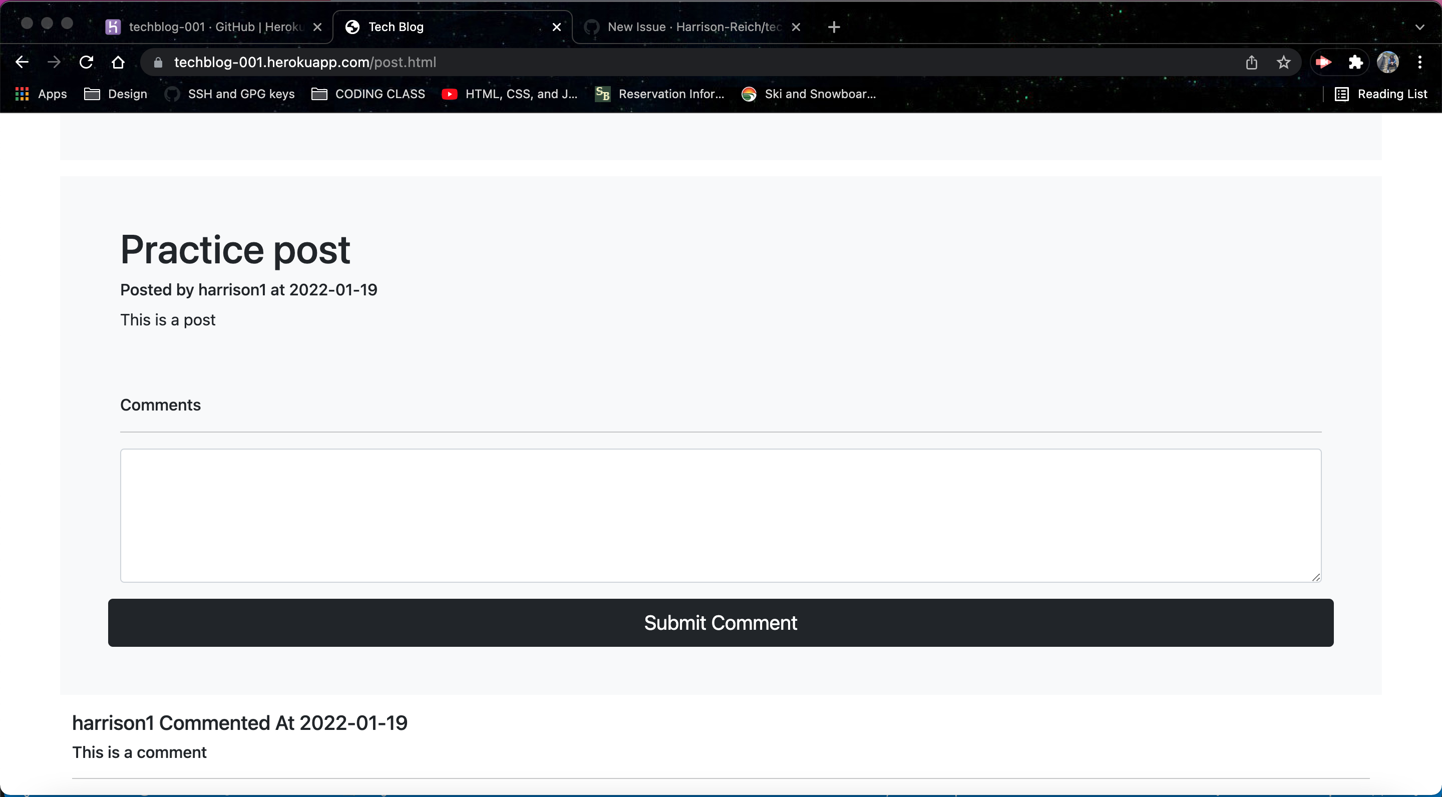 GitHub - Harrison-Reich/techBlog