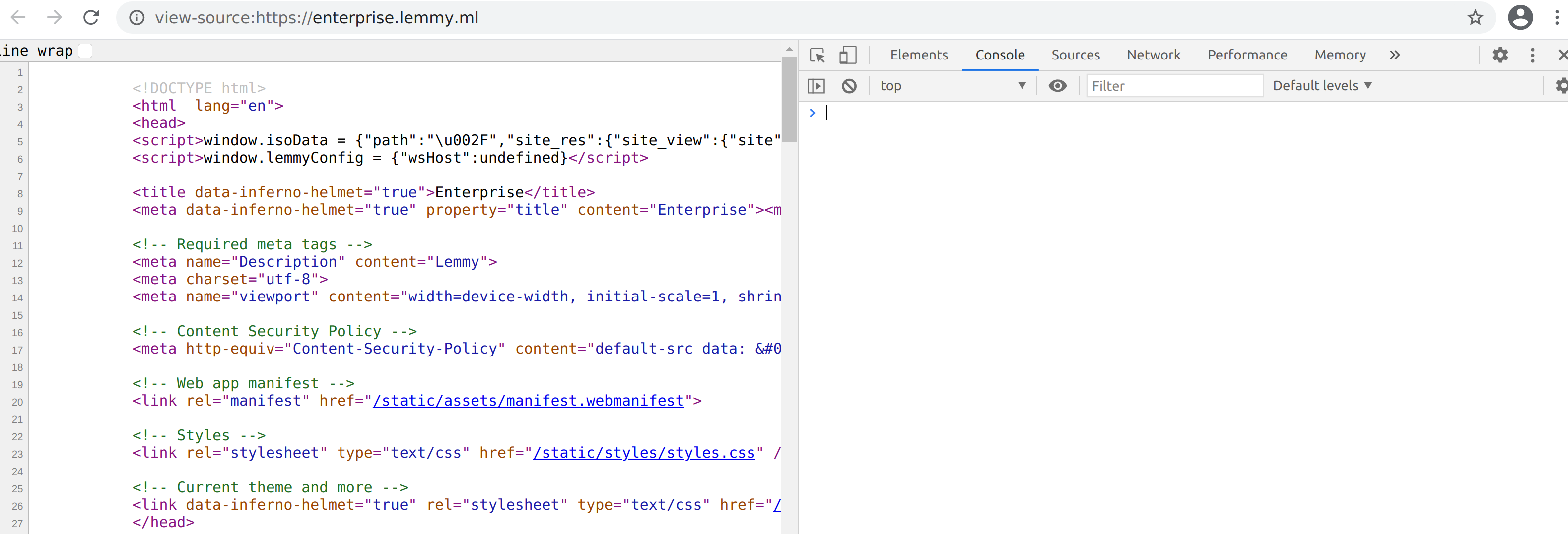 Crash when viewing page source · Issue #247 · LemmyNet/lemmy-ui · GitHub