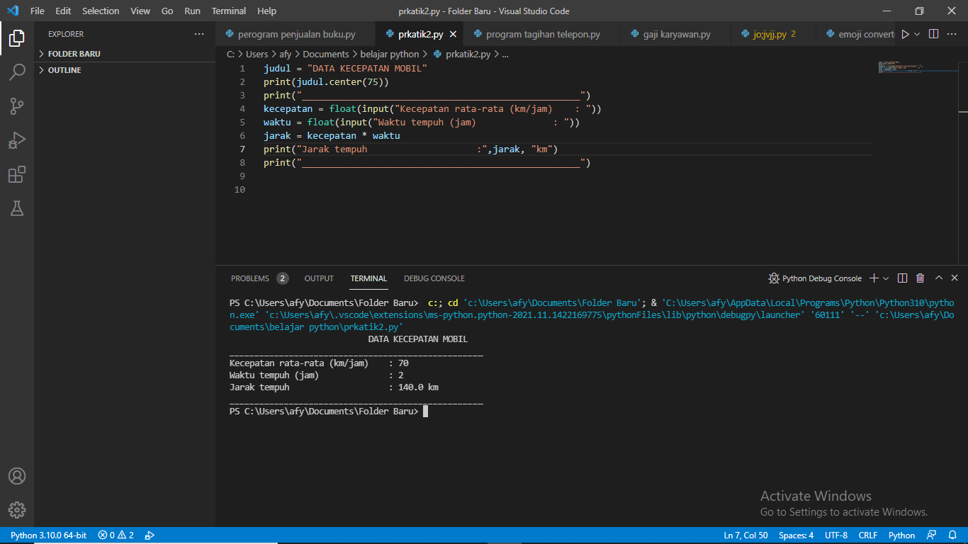 GitHub - Ananda227/Tugas-Praktikum-Python-I---TUGAS