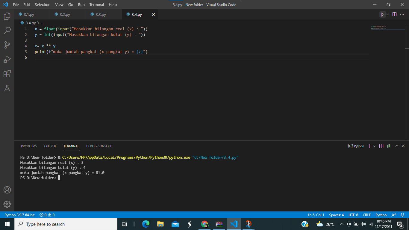 GitHub - Armeliaputri/tugas-praktikum-python-3