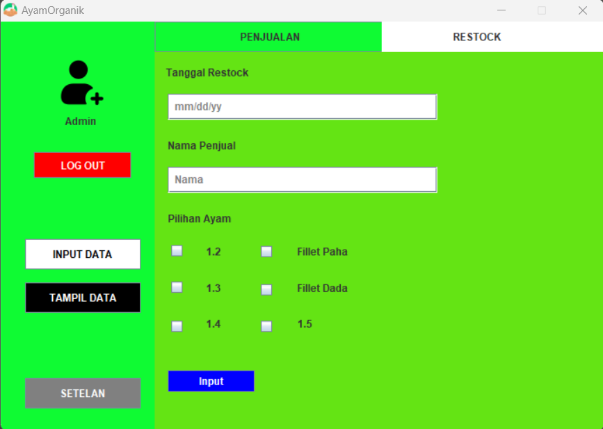 GitHub - MRaihan21/AyamOrganik: Aplikasi Dekstop Ayam Organik ini dibuat menggunakan bahasa ...