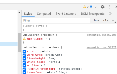 [Chore] Invalid CSS syntax generated by variables with no default value · Issue #1657 · fomantic ...