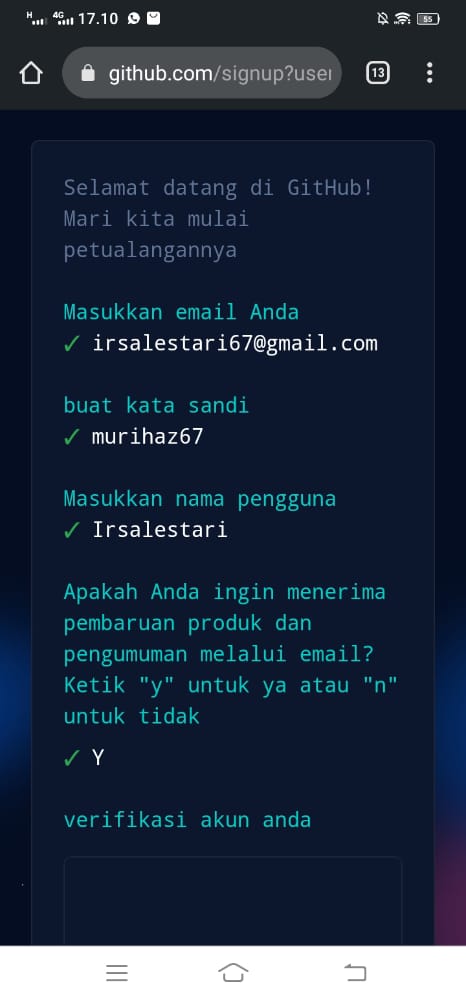 GitHub - Irsalestari/tutorial-membuat-akun-githu