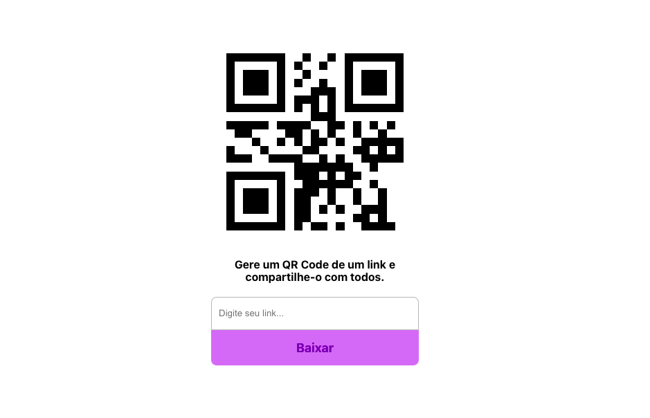 GitHub - lucianosants/qr-code-generator: Gerador de QR code com react ...