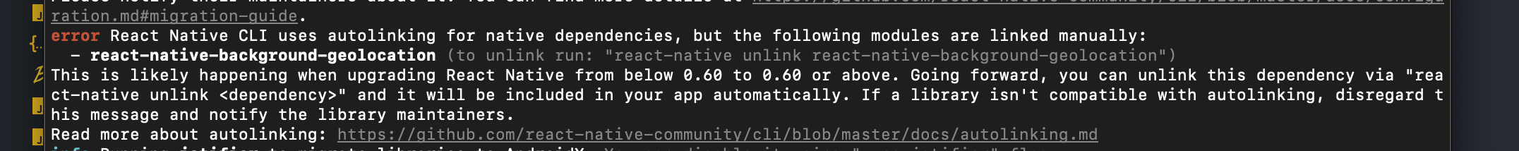 Doc fix: manual steps in android installation with rn >= 0.60.0 · Issue #787 · transistorsoft ...