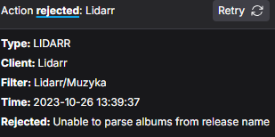 Rejected: Unable to parse albums from release name · Issue #4229 · Lidarr/Lidarr · GitHub