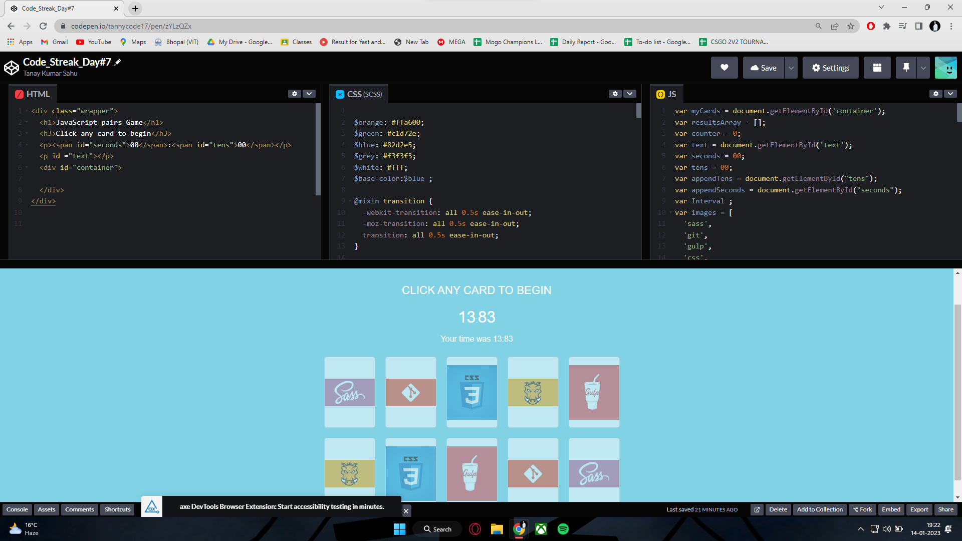 GitHub - tanaykumarsahu/20-days-Code-Streak: Creating a Vanilla JavaScript StopWatch