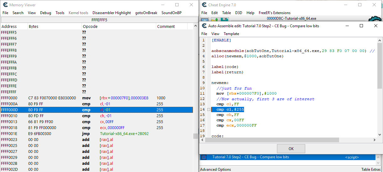 Memory Viewer - Changing opcode turns BYTE ptr into DWORD ptr · Issue #1153 · cheat-engine/cheat ...