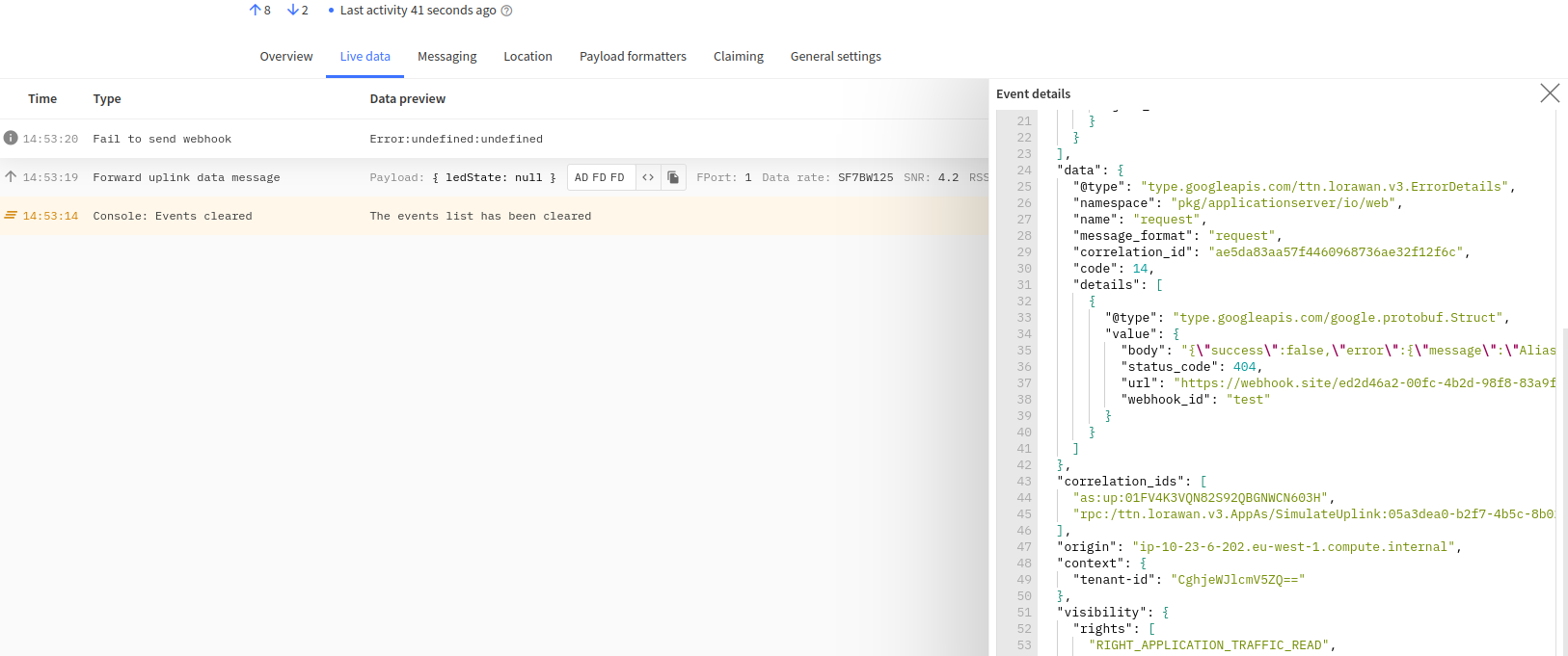 Update the Webhooks integration documentation · Issue #769 · TheThingsIndustries/lorawan-stack ...