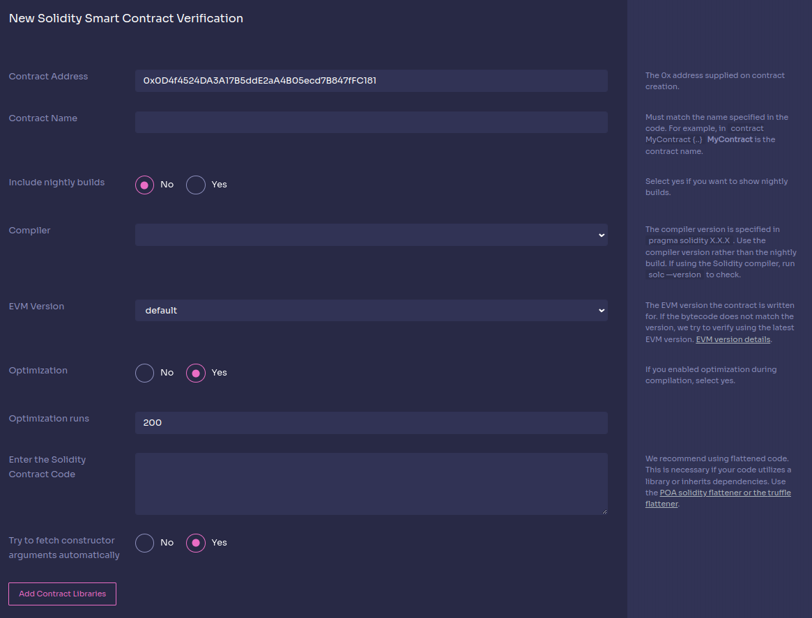 Verify Code SC Cannot Showing Compilers Version · Issue #6436 · blockscout/blockscout · GitHub