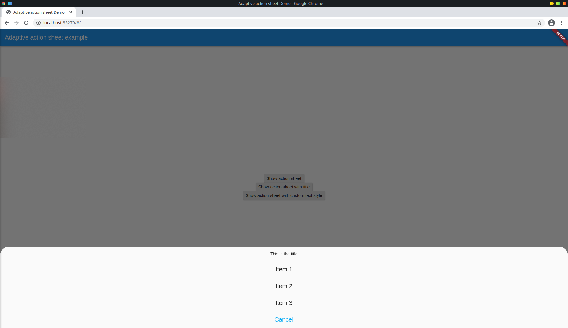 Minimal support for browser · Issue #14 · Daniel-Ioannou/flutter_adaptive_action_sheet · GitHub