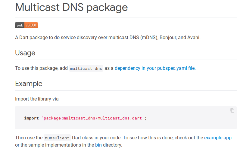 multicast_dns package bin link is broken · Issue #88242 · flutter/flutter · GitHub