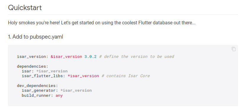 pub.dev installation page does include isar_generator · Issue #830 · isar/isar · GitHub