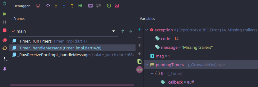 Unhandled exception: gRPC Error (14, Missing trailers) · Issue #43 · cachapa/firedart · GitHub