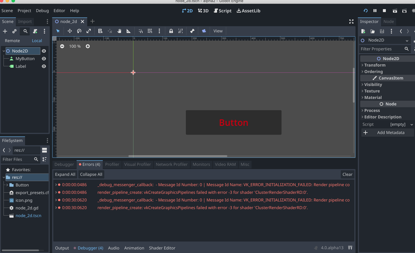 Godot 4 simple button app takes over 40 seconds to launch · Issue ...