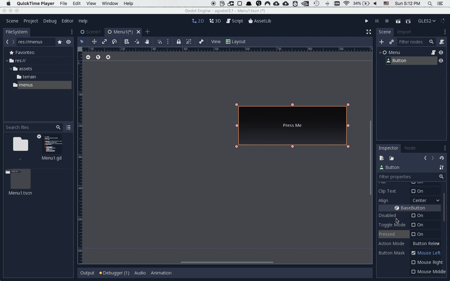 Editor 2D Button Inspector: Pressed cannot be checked unless Toggle ...