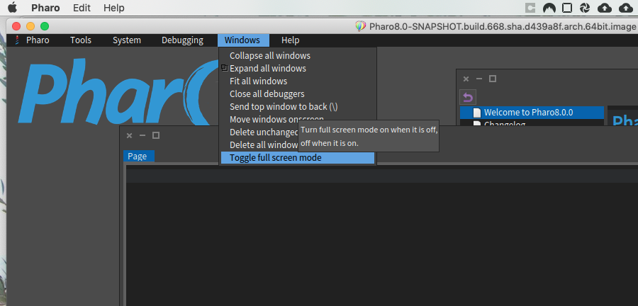 Pharo freezes when toggle to full screen · Issue #4412 · pharo-project/pharo · GitHub