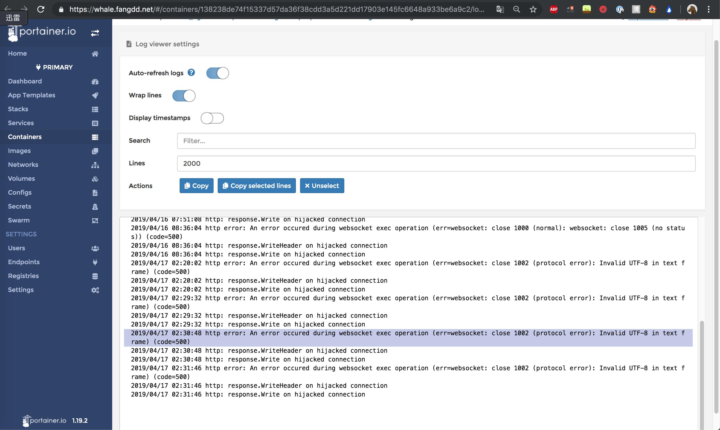 Add the ability to set a custom buffer capacity for console communication over websocket · Issue ...