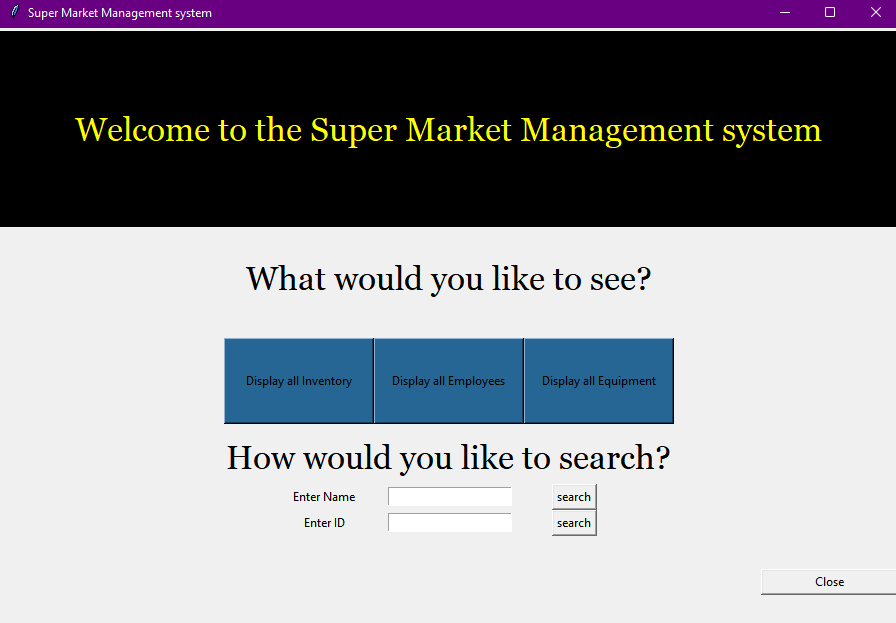 GitHub - abdulrafayyamir/Supermarket-management-system: Superstore ...