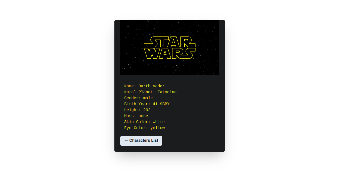 GitHub - weslianevieira/the-star-wars-api-integration: Implementação de ...