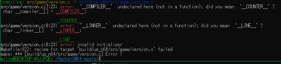 Error: invalid initializer · Issue #607 · HackerN64/HackerSM64 · GitHub