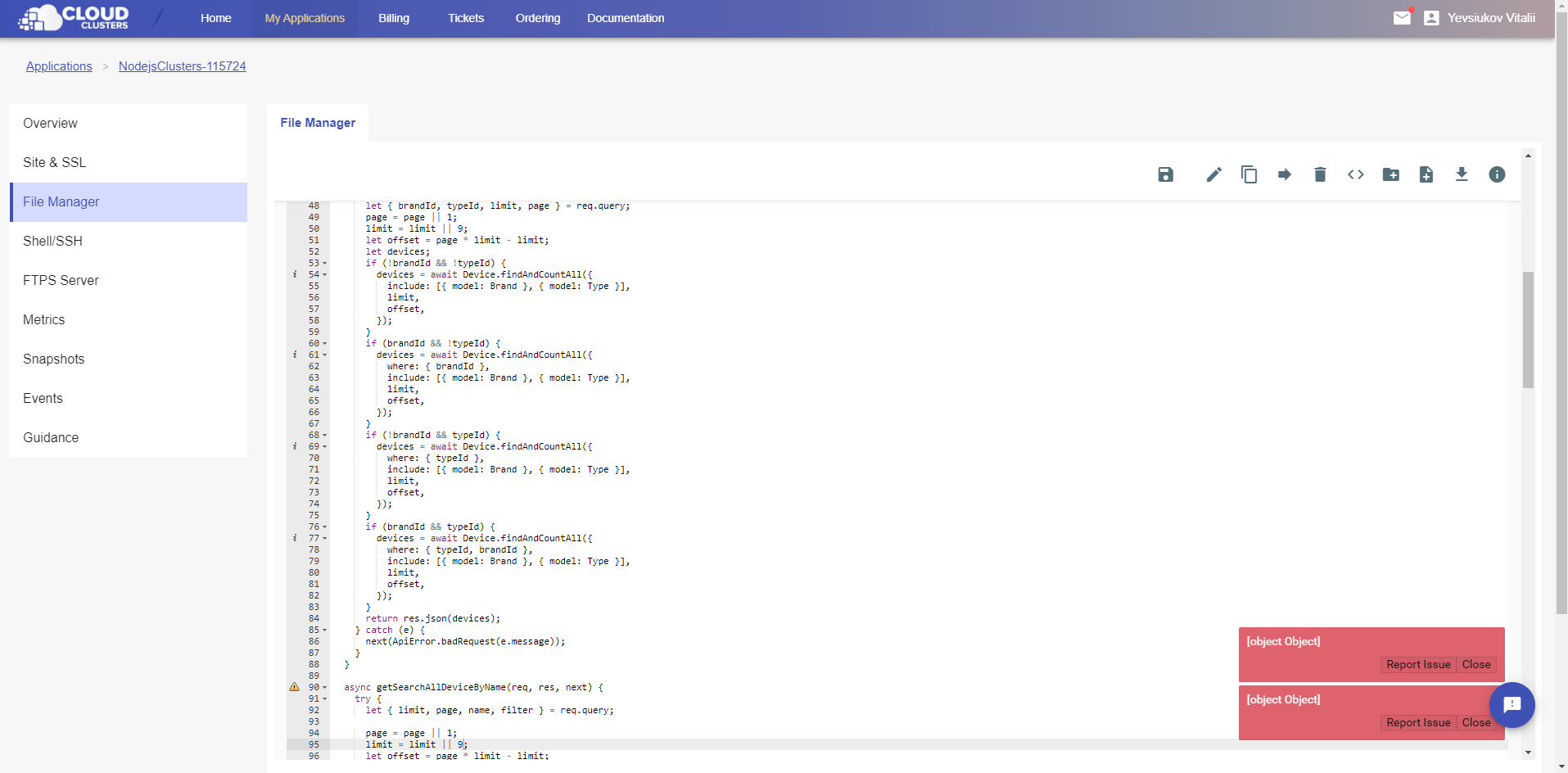 does not allow the manual form to make changes, gives the error "object object" · Issue #2377 ...